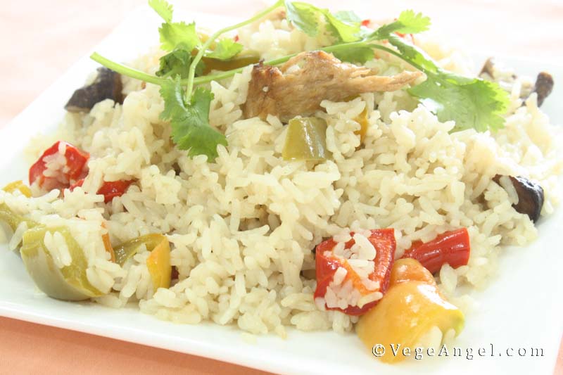 Vegetarian Recipe: Bell Pepper Rice | Vege Angel