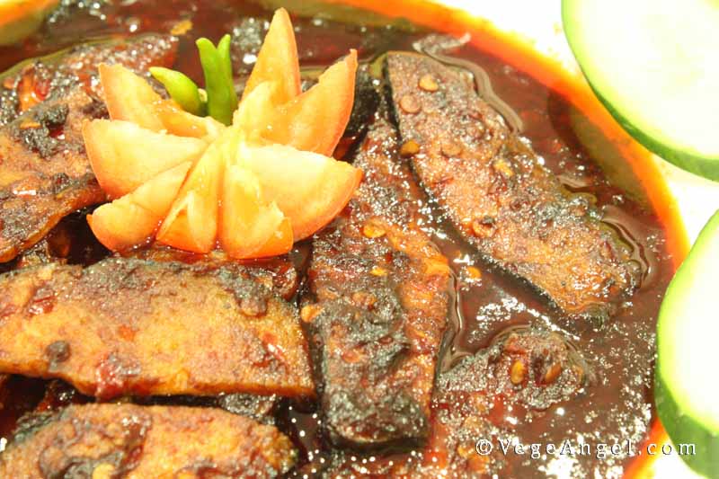Vegetarian Recipe: Fried Soya Slices with Spicy Paste | Vege Angel