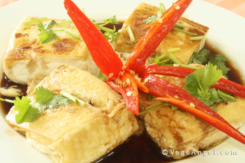 Vegetarian Recipe: Sauteed Soft Bean Curd | Vege Angel