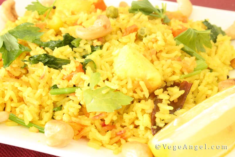 Vegetarian Recipe: Veggie Biryani Rice | Vege Angel