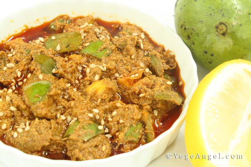Vegetarian Recipe: Mango Pickle | Vege Angel