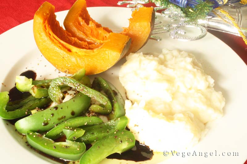 Vegetarian Recipe: Steamed Pumpkin with Bell Peppers and Balsamic ...