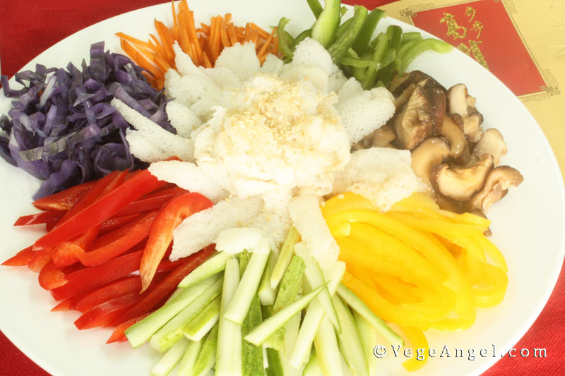 Vegetarian Recipe: Vegetarian Yusheng | Vege Angel