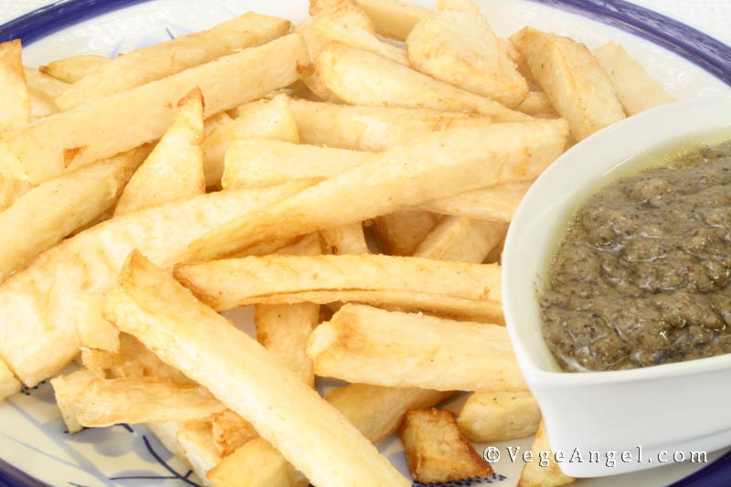 Vegetarian Recipe: Yam Fries | Vege Angel