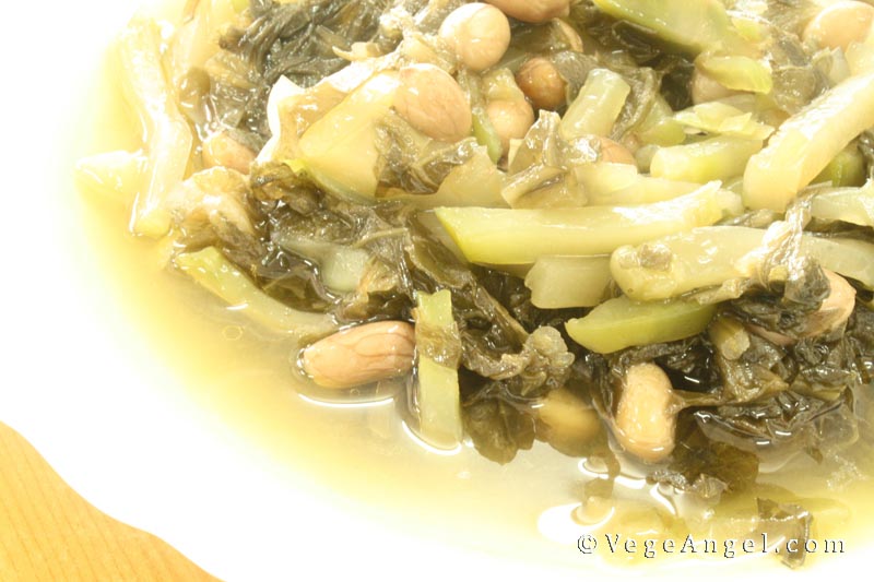 Vegetarian Recipe: Braised Groundnut Kernels with Pickled Vegetables ...