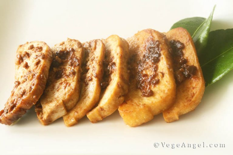 Vegetarian Recipe: Pan-Fried Firm Tofu With Soy Bean Paste | VegeAngel