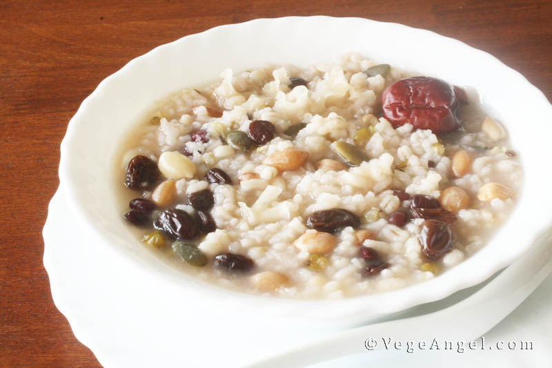 Vegetarian Recipe: Eight Treasure Porridge | Vege Angel