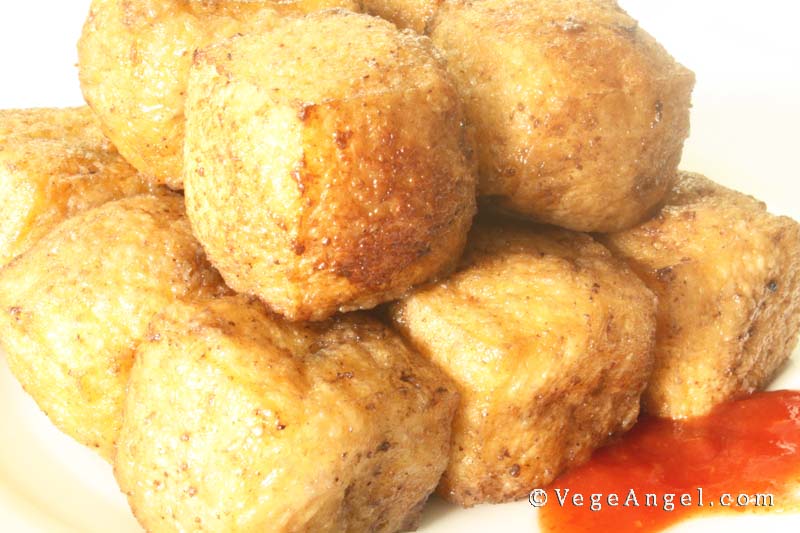 Vegetarian Recipe: Salted Bean Curd Puffs | Vege Angel