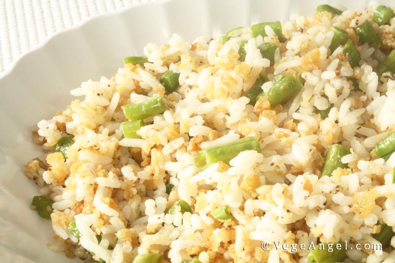 Vegetarian Recipe: Long Bean Rice | Vege Angel