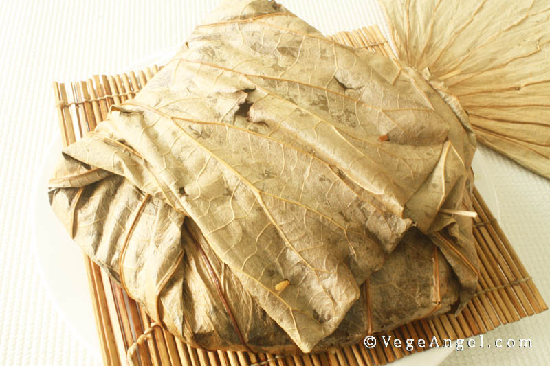 Vegan Recipe: Lotus Leaf Rice | Vege Angel