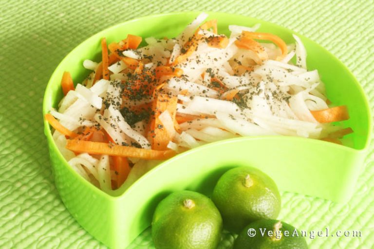 Vegan Recipe: White Radish Salad | VegeAngel