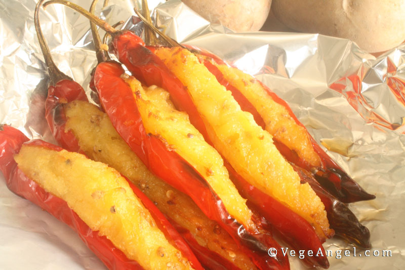 Vegan Recipe: Double Spicy Stuffed Chilies | Vege Angel