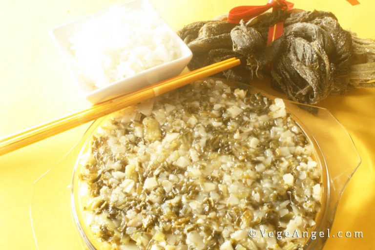 Vegan Recipe: Steamed Minced Salted Turnip | VegeAngel