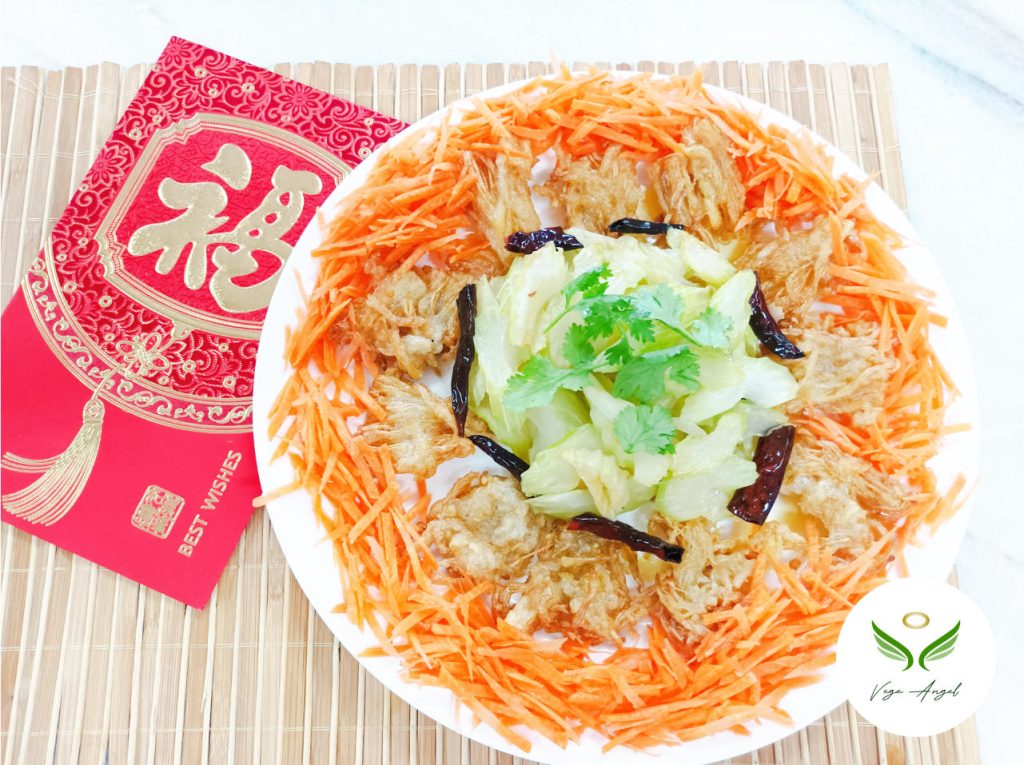Vegan Recipe: Gold and Jade Bountiful Wealth Vegetarian Platter | VegeAngel